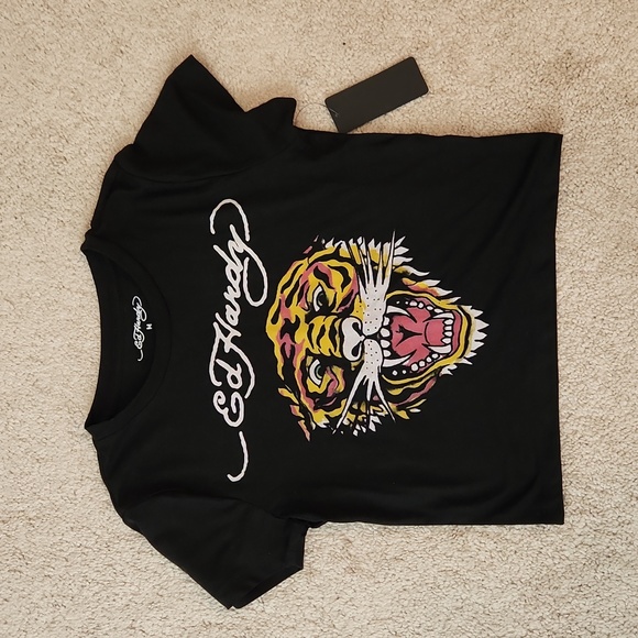 Ed Hardy | Tops | Ed Hardy Tiger Baby Black Graphic Tshirt Nwt | Poshmark